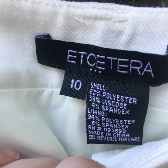 Etcetera | Pants & Jumpsuits | Etcetera White Pants | Poshmark